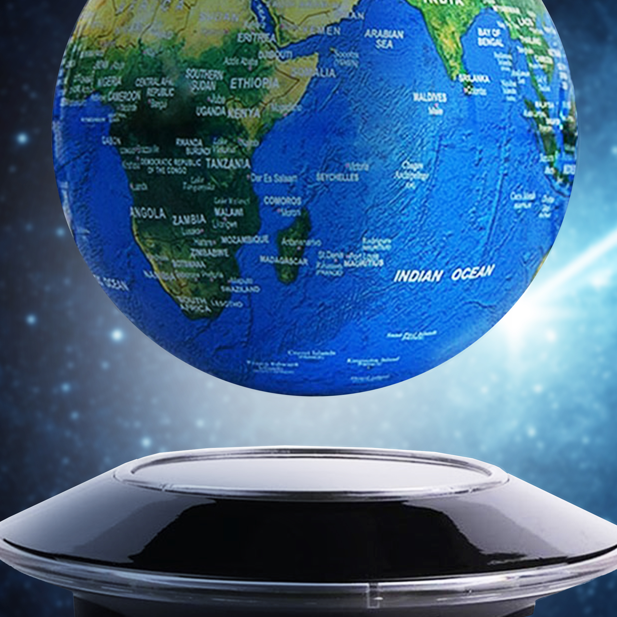 Schwebender Globus mit elektromagnetischer Basis mit LED