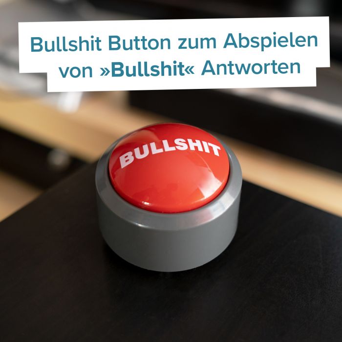 Buzzer mit Sound - Bullshit Button mit 5 lustigen Sprüchen!
