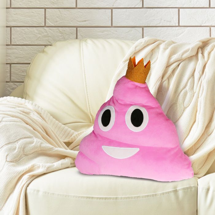 Emoji Kissen - Kackhaufen Pink Poo - Dekokissen für Frauen