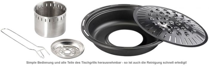 Holzkohle Tischgrill Set für Profis - effizientes bequemes Grillen