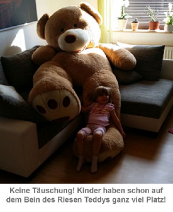 Flauschiger Riesen Teddybär für daheim - XXL 240 cm 26 kg