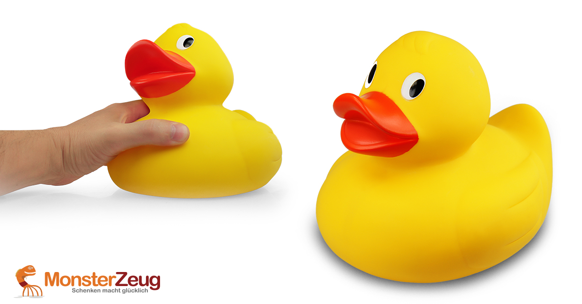 Quietscheente XXL - Badeente groß 18x17cm - Badespielzeug
